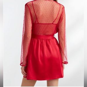 Intimates & Sleepwear | Red Silky Boudoir Robe | Poshmark
